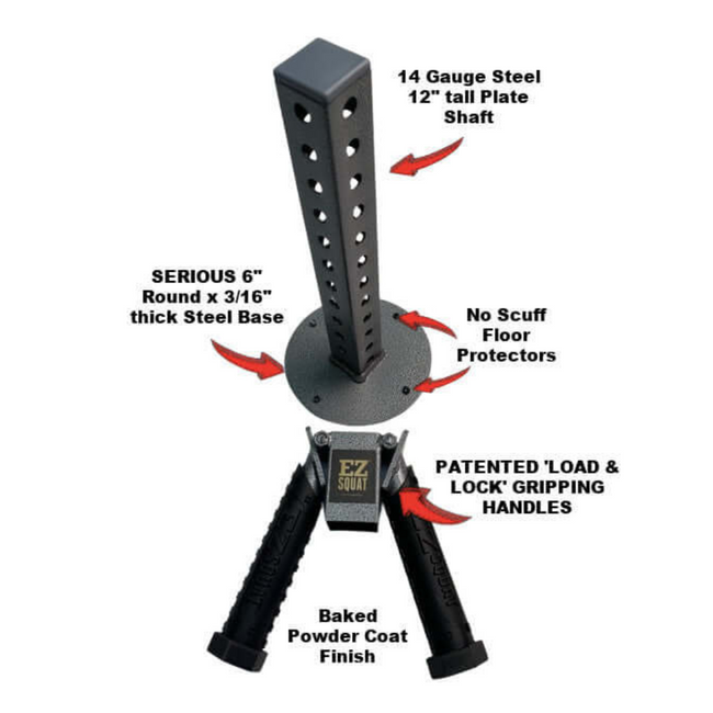EZ SQUAT Plate Handles System Squat Machine Squat Attachment – Lpgmuscle