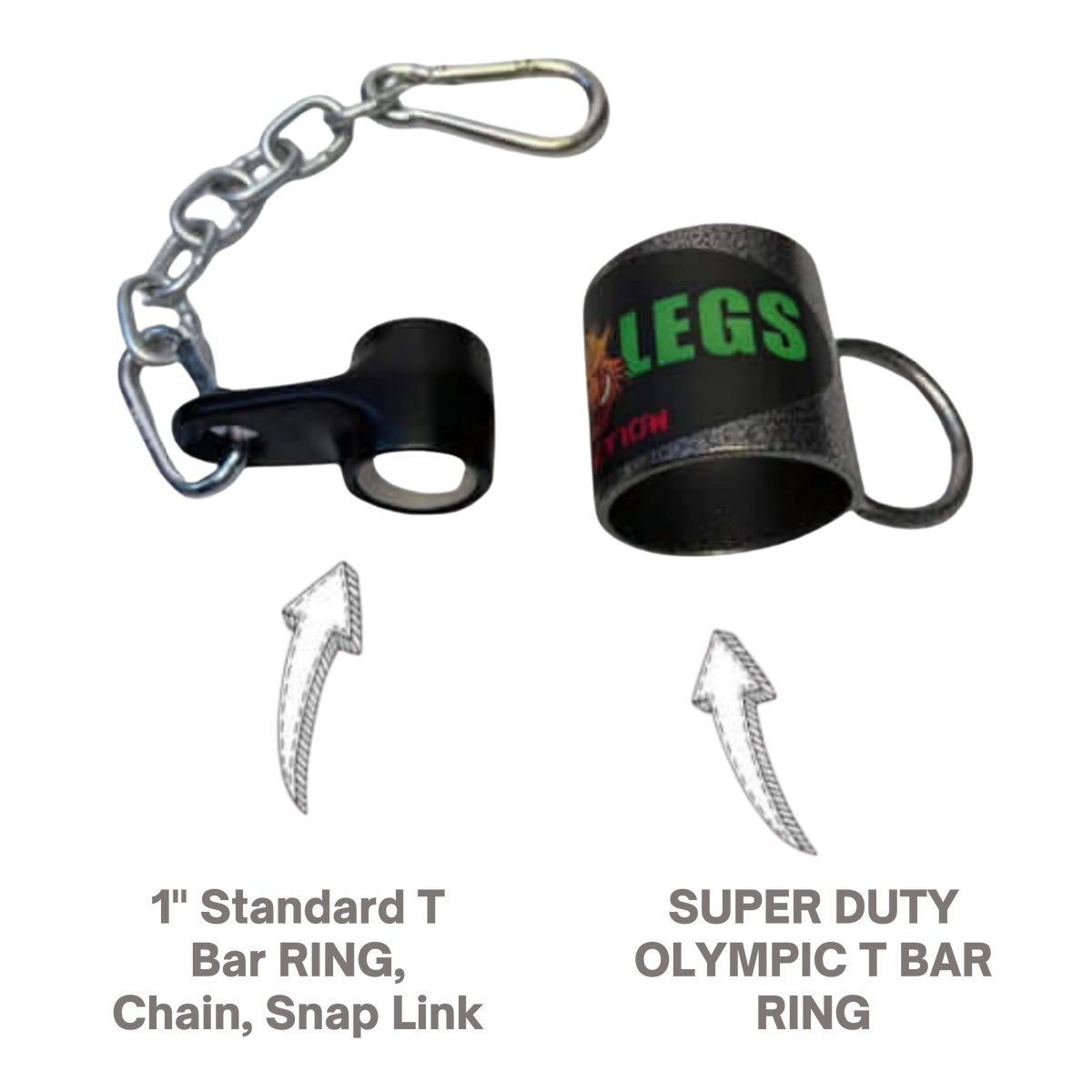 HOG LEGS 'multi-row' Low Pulley Cable Row Handles Plus - 1" Standard T ...