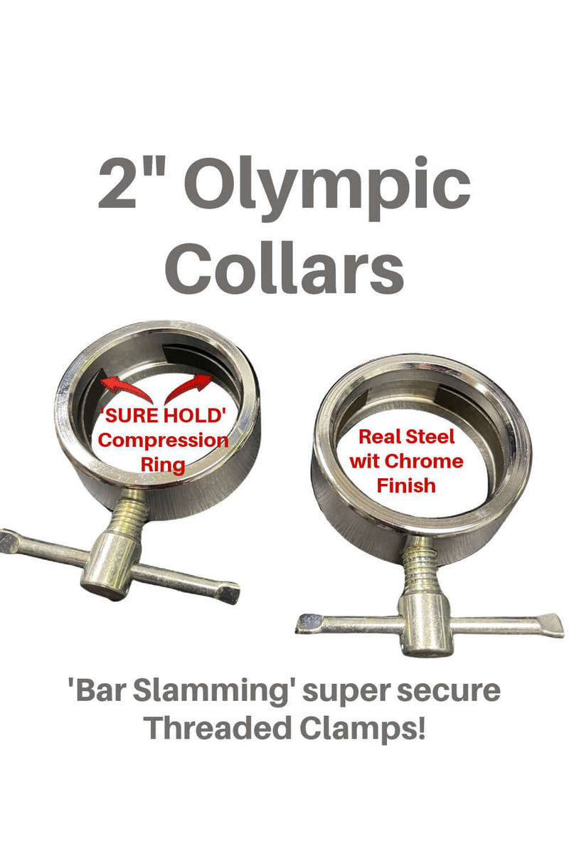 Steel 2" Olympic Barbell Collars with Compression Ring – Lpgmuscle