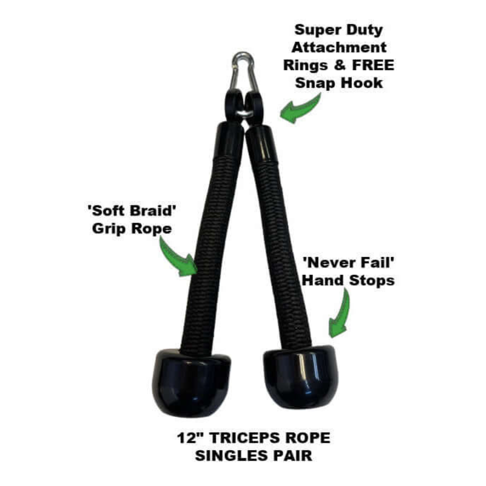 TRICEPS ROPE EXTREME 'Singles' Triceps Cable Workouts ropes – Lpgmuscle