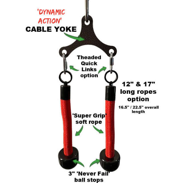 Tricep Rope Dynamic 'TRD' Cable Attachments for Gym Yoke by LPGmuscle ...